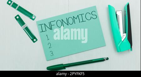 Inspiration showing sign Infonomics, Concept meaning visual image used ...