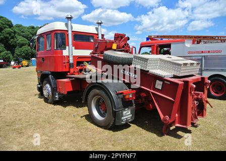 A 1984 ERF C Series lorry cab parked on display at the 47th Historic ...