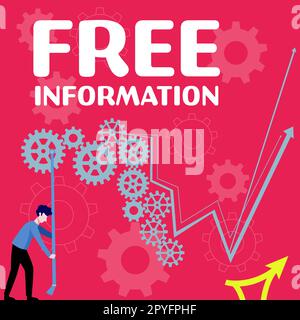 Conceptual caption Free Information. Business showcase knowledge ...