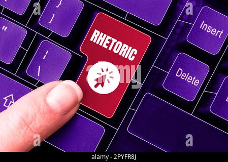 Text showing inspiration Rhetoric, Business showcase study of writing ...