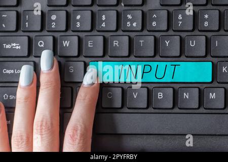 Writing displaying text Input. Concept meaning place where device ...