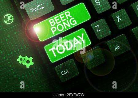 Inspiration showing sign Beer Pong. Business concept a game with a set ...
