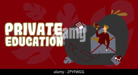 Conceptual display Private Education. Concept meaning Belonging for use ...