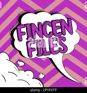 Inspiration showing sign Fincen Files. Word for Transactions in ...