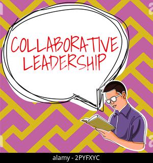Inspiration showing sign Collaborative Leadership, Business concept ...