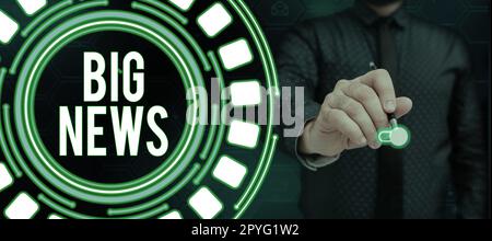 Handwriting text Big News. Business showcase knowing actions no one ...
