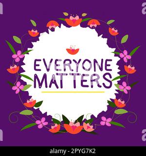 Conceptual display Everyone Matters, Concept meaning all the people ...
