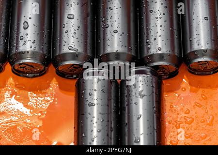 dewy cans of beer in a brewery in a dispatch warehouse Stock Photo - Alamy