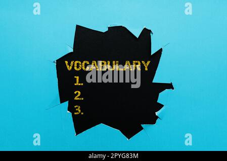 Conceptual display Vocabulary, Business showcase collection of words ...