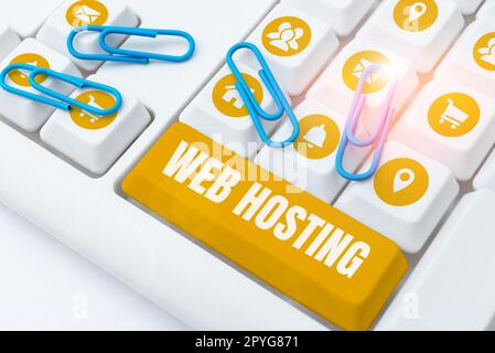 Inspiration showing sign Web Hosting. Internet Concept business ...