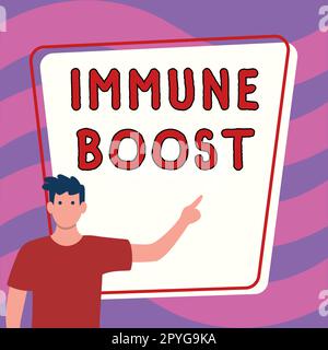 Text caption presenting Immune Boost. Concept meaning being able to ...