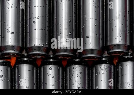 dewy cans of beer in a brewery in a dispatch warehouse Stock Photo - Alamy