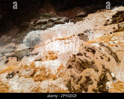 Aerial photograph of the Grand Falls of the Little Colorado River ...