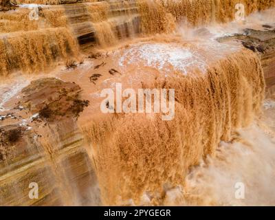 Aerial photograph of the Grand Falls of the Little Colorado River ...