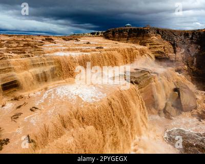 Aerial photograph of the Grand Falls of the Little Colorado River ...