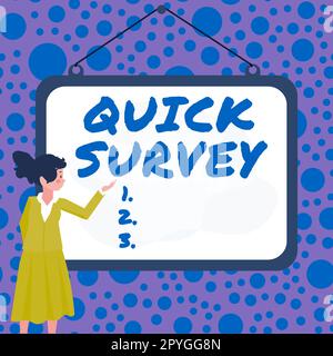 Conceptual caption Quick Survey. Conceptual photo Conduct fast check on ...