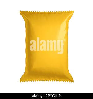 yellow Packing isolated on white background. 3d render Stock Photo - Alamy