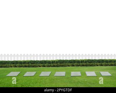 Empty backyard isolated on white background with copy space Stock Photo ...