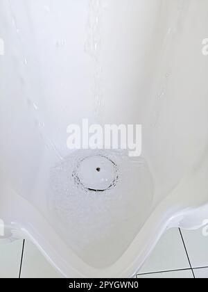 Toilet, flushing water, close-up. white toilet Stock Photo - Alamy