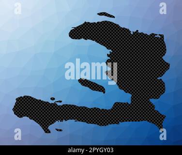 Low poly map of Haiti. Haiti geometric polygonal, mosaic style map ...