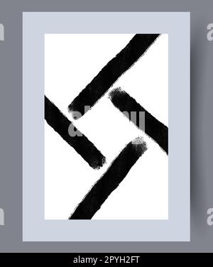 Abstract drawing geometric postmodernism wall art print. Wall artwork ...