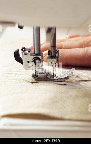 Embroidery sewing machine,Close up picture workspace of embroidery ...