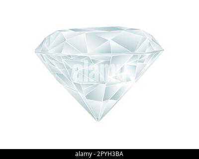 A realistic diamond. No gradient mesh on white background Stock Photo ...
