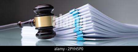 Piles Judicial Court Files Stock Photo - Alamy