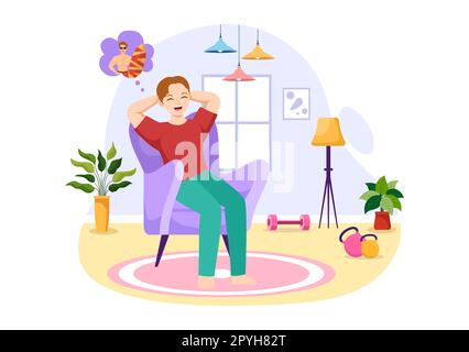 People Daydreaming Illustration with Imagining and Fantasizing in ...