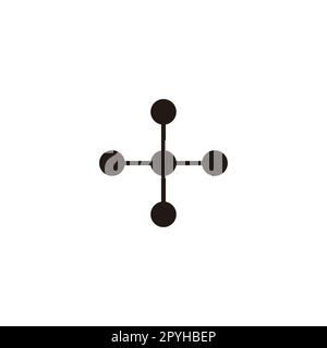 Plus, molecules geometric symbol simple logo vector Stock Vector Image ...