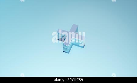3d Plus sign. Computer generated render Stock Photo - Alamy