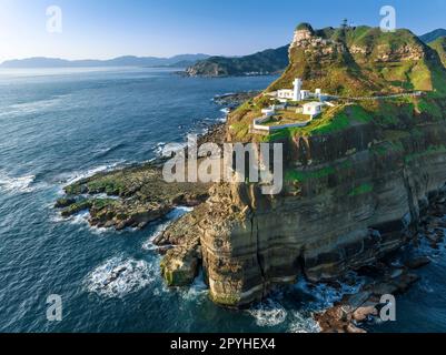 Aerial view of Bitou Cape lighthouse, Taiwan Stock Photo - Alamy