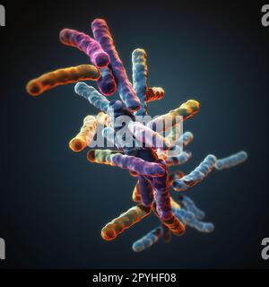 Bacteria colony under microscope, illustration. Cystitis, infection of ...