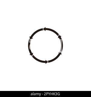 Arrows, rounded, loading, technology geometric symbol simple logo ...