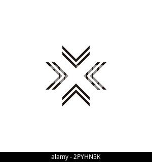 Letter X directions geometric symbol simple logo vector Stock Vector ...