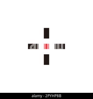 Square target icon. Simple illustration of square target vector icon ...