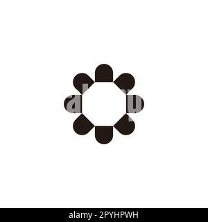 Hexagon, capsules geometric symbol simple logo vector Stock Vector ...