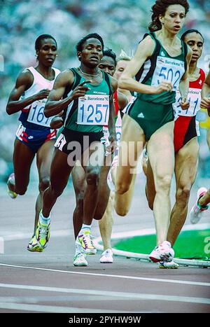 Maria Mutola (MOZ) competing in the Women's 800 meters semi-finals at ...