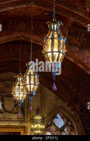 Dining hall at Hearst Castle, built by William Randolph Hearst, located ...