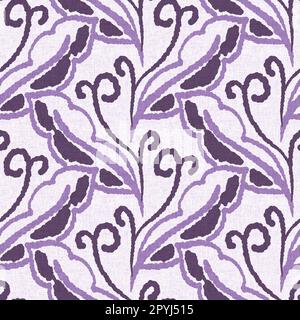 Gender neutral purple botanical foliage seamless raster background ...