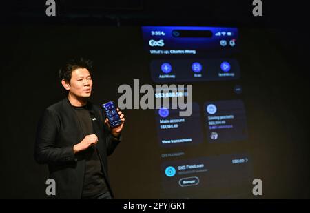 Charles Wong, CEO of GXS Bank, a digital bank owned by Grab and Singtel ...