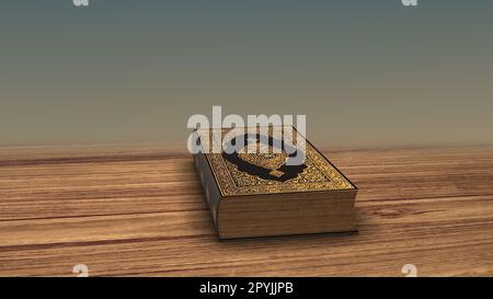 Islamic holy book with magic light particles Stock Photo - Alamy