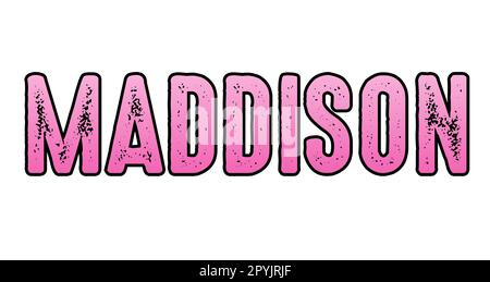 Pink Maddison name on the white Stock Photo - Alamy