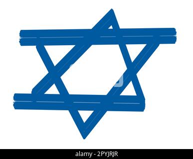 Magen David drawing on the white Stock Photo - Alamy