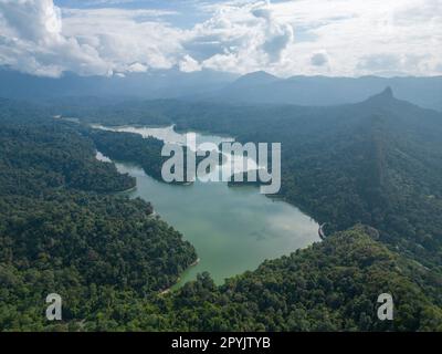 Aerial view Klang Gates Dam in beauty sunny day Stock Photo - Alamy