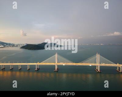 Aerial view Penang Second Bridge Stock Photo - Alamy