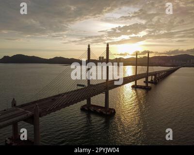 Aerial view Penang Second Bridge Stock Photo - Alamy