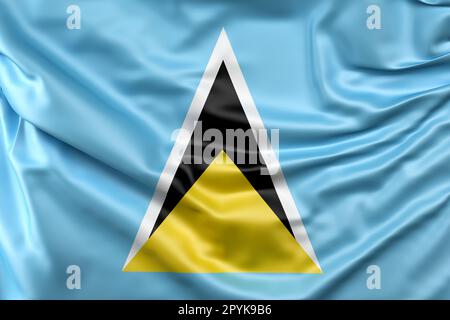 Saint Lucia 3D rendering flag of the world to study Stock Photo - Alamy