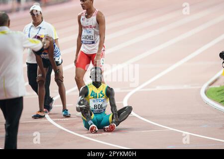 Peter Bol running the 800m at the 2019 World Athletics Championships in ...