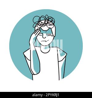 cartoon stressed boy Stock Vector Image & Art - Alamy